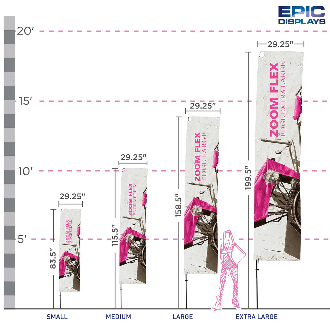 Zoom™ Flex Flag · Edge – Epic Displays